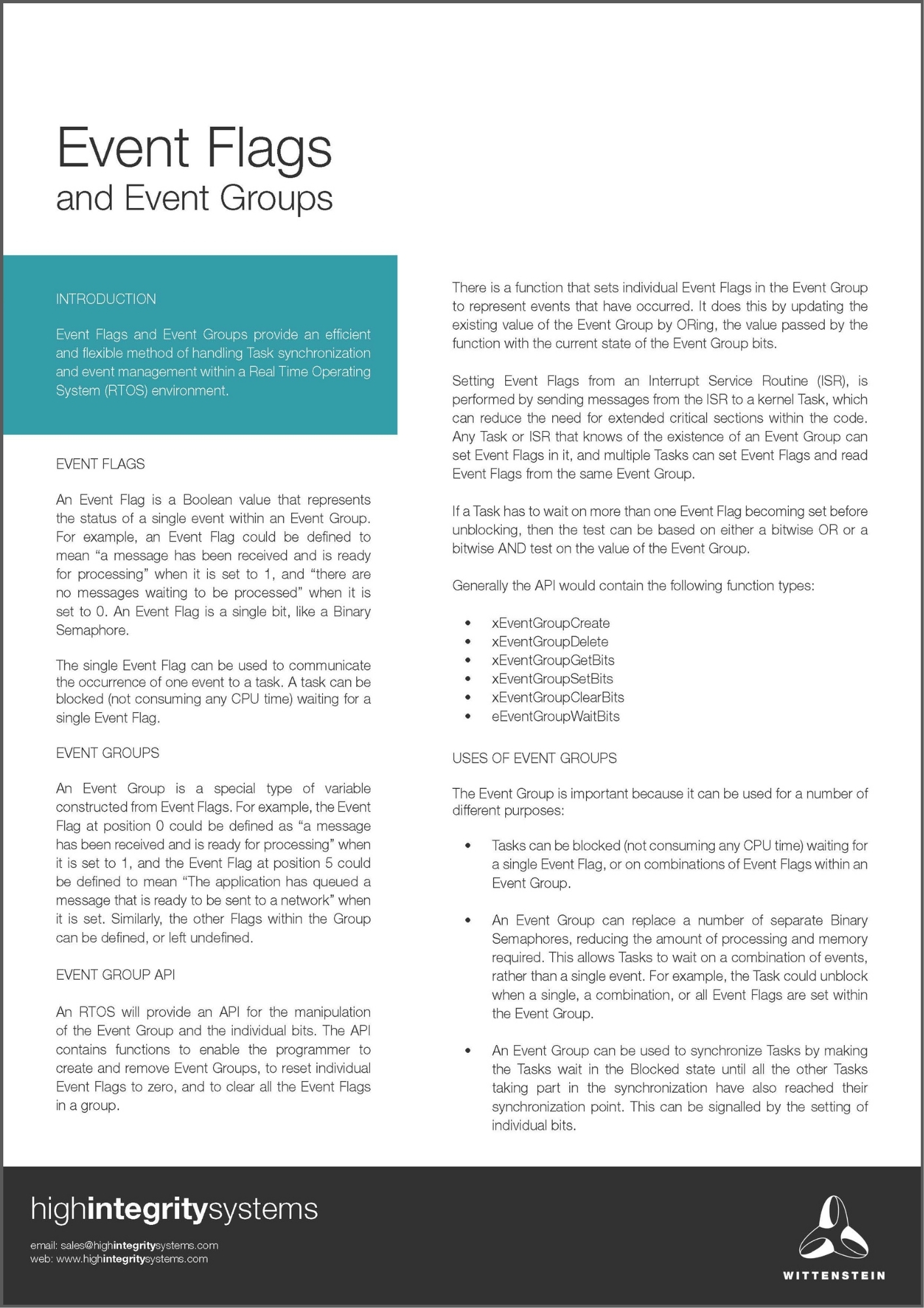 RTOS Tutorials - Real Time Operating Systems Examples and Information